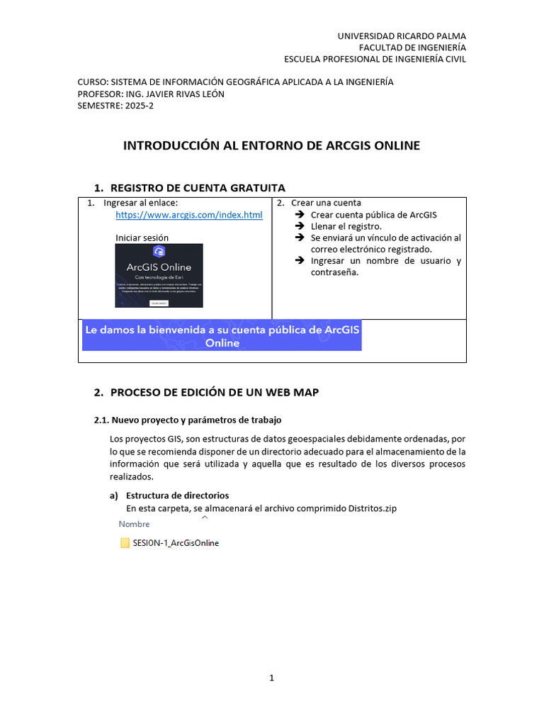 TUTORIAL-1 - Introduccion ArcGIS Online | PDF | Archivo de computadora ...
