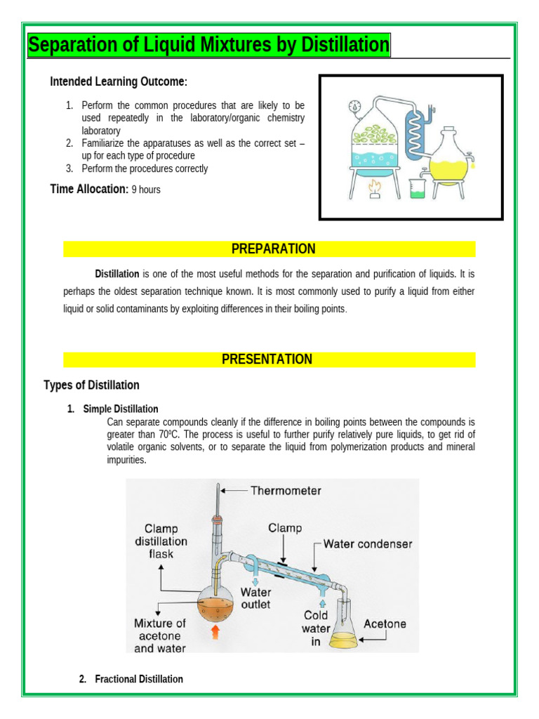 2 Separation of Liquid Mixtures by Distillation | PDF | Distillation ...