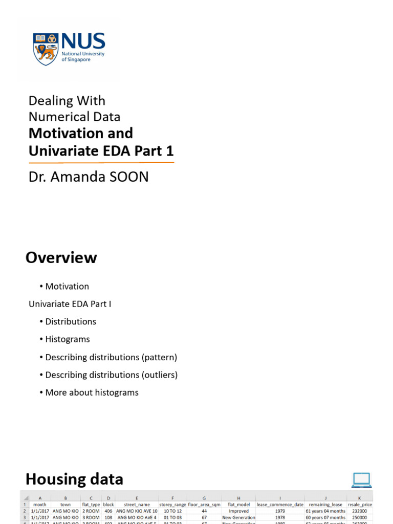 CH 3 Video 1 Motivation and Univariate EDA Part 1 - Slides | PDF | Mode ...