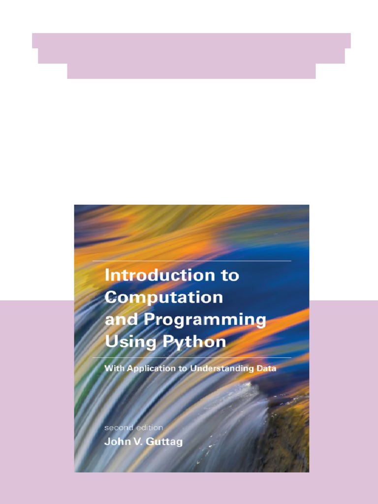 Introduction To Computation and Programming Using Python With ...