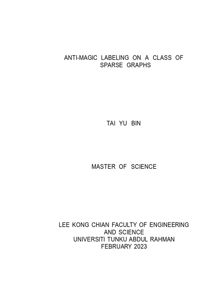 Antimagic Labelling of Multibridge Graphs | PDF | Vertex (Graph Theory) | Graph Theory