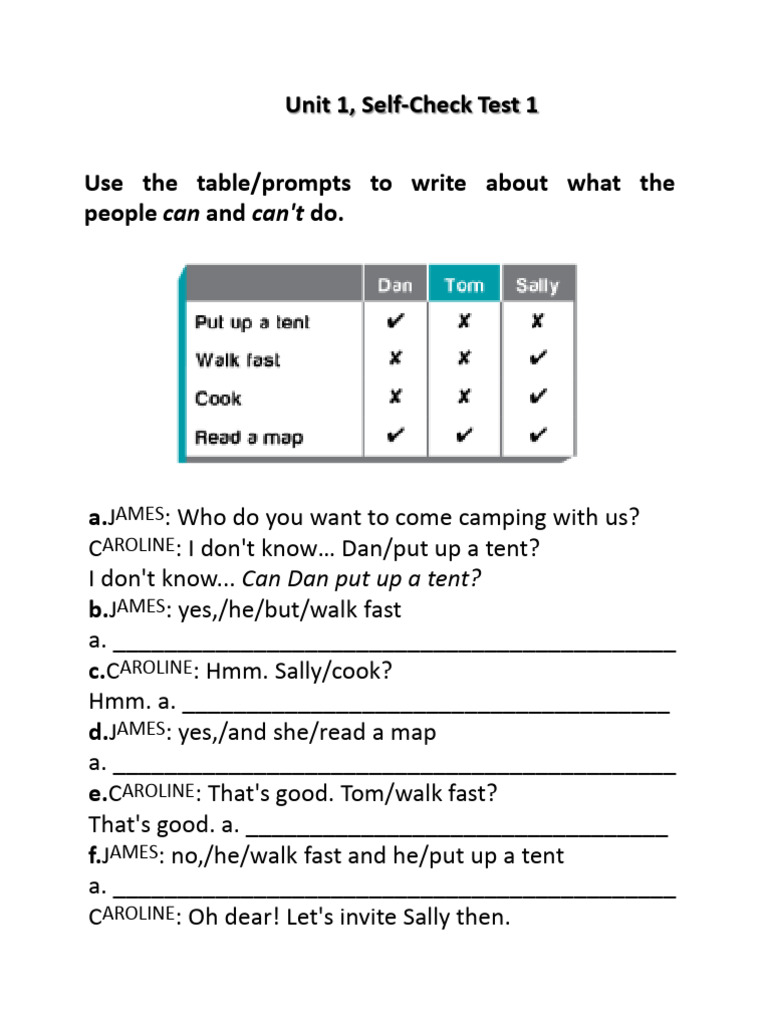 Unit 1, Self-Check Test 1 | PDF