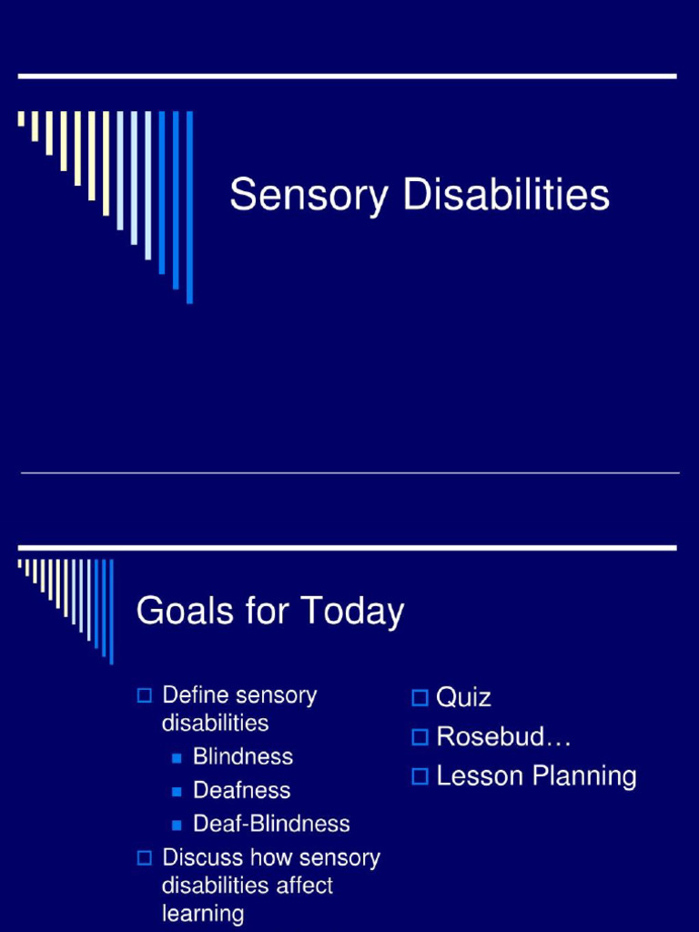 Sensory Disabilities | PDF