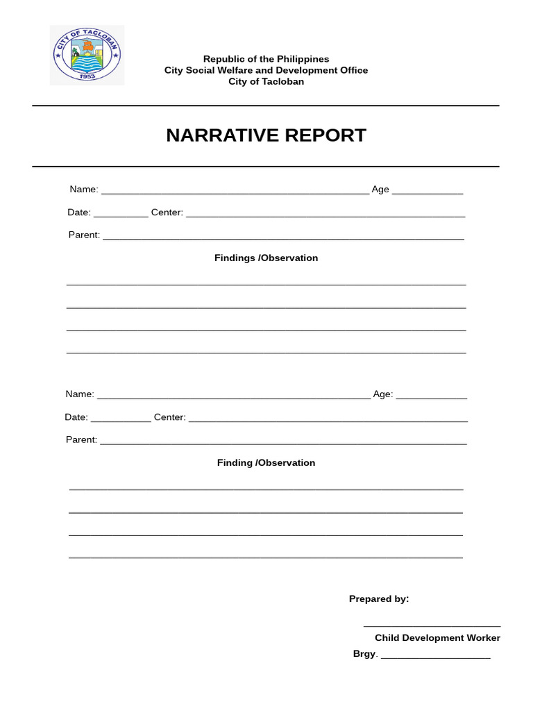 Eccd Form Narrative | PDF