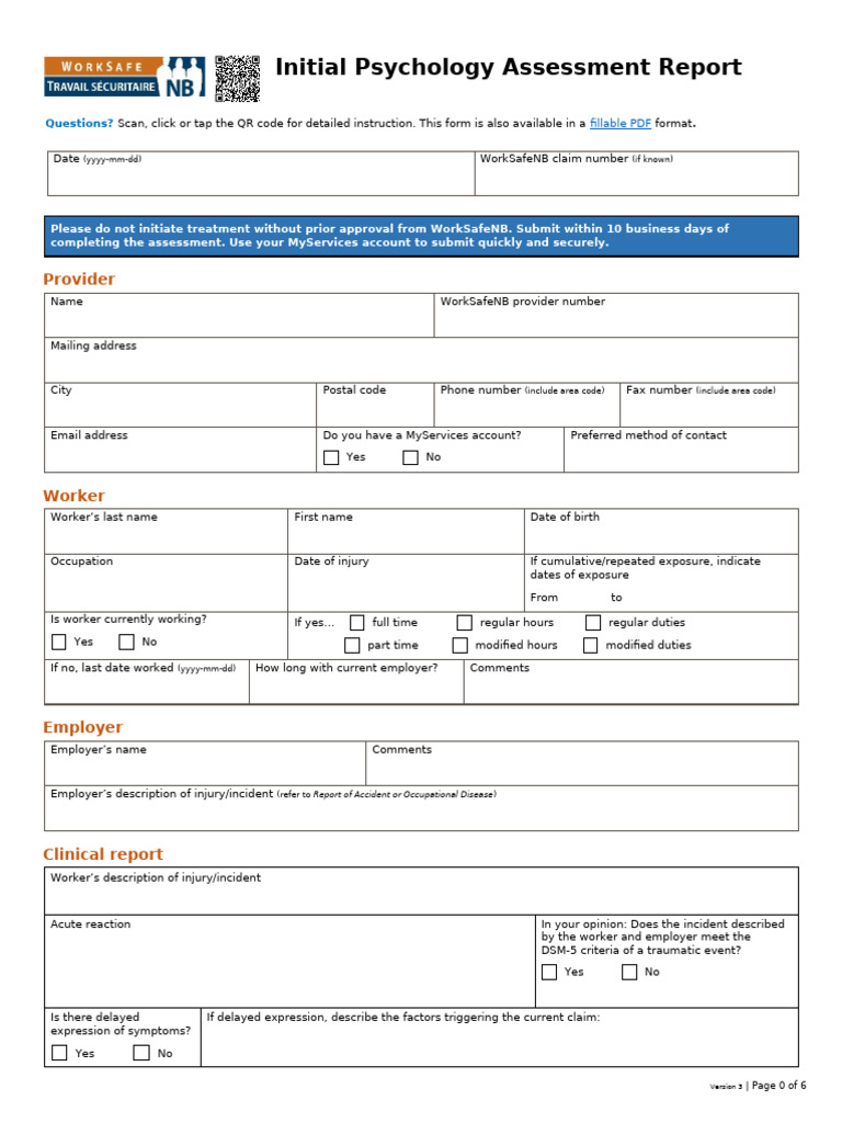 Initial Psychological Assessment Report | PDF | Mental Disorder | Psychological Trauma