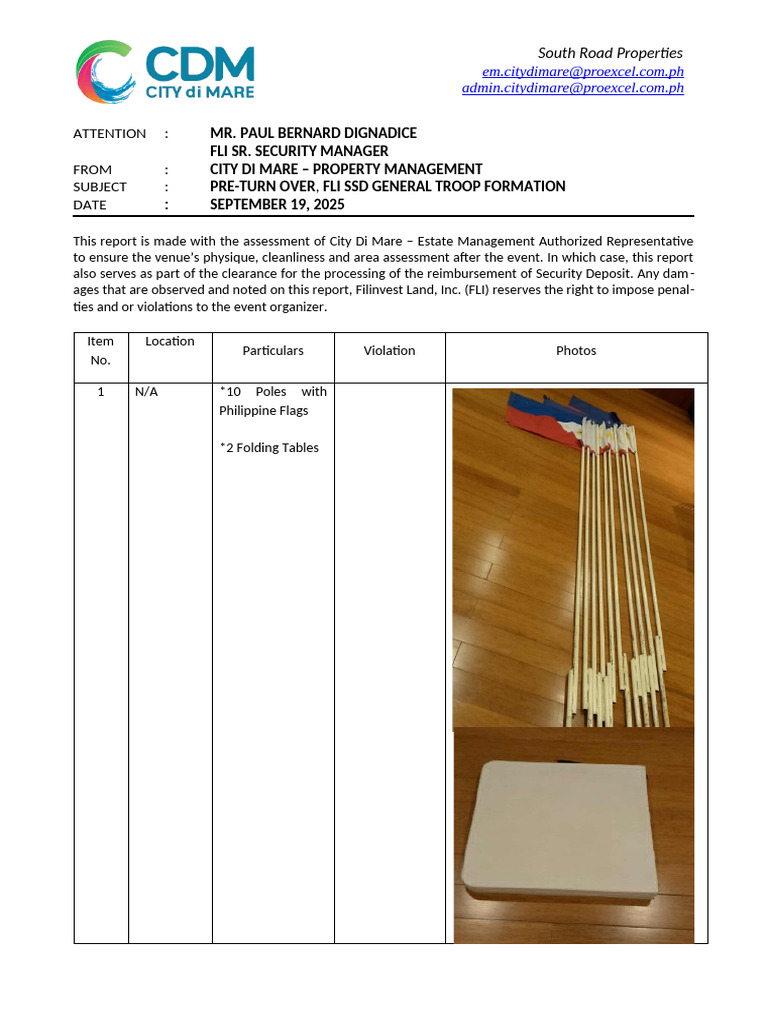 FLI General Troop Formation - Pre Turn Over | PDF