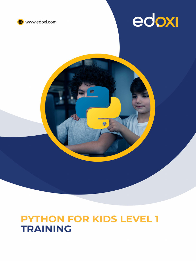Python For Kids Level 1 Training-Brochure-Edoxi | PDF