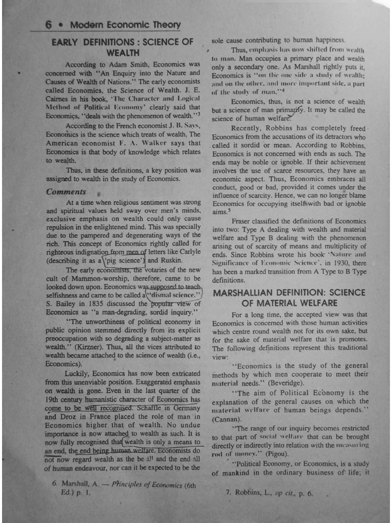 Economic Definitions | PDF