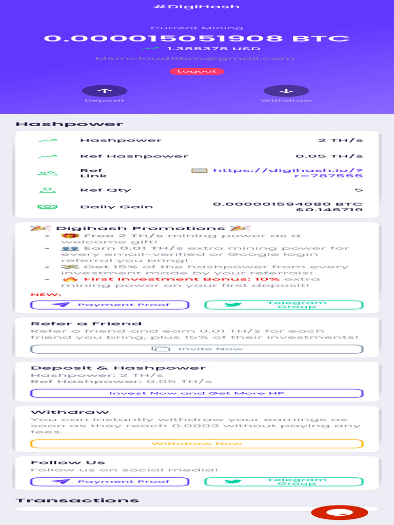 #DigiHash Crypto Mining & Earning System | PDF