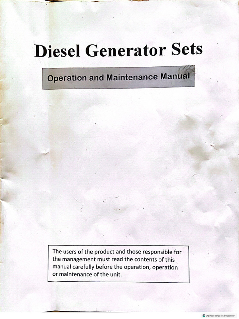 Manual Book Genset | PDF