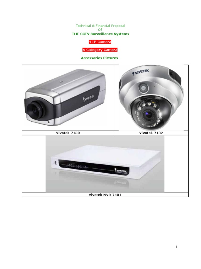 4 IP Camera Proposal | PDF | Closed Circuit Television | Computing
