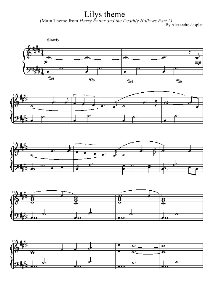Lilys Theme Pdf