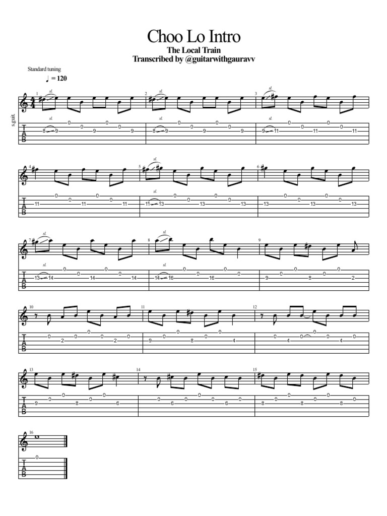 Choo Lo Tabs | PDF