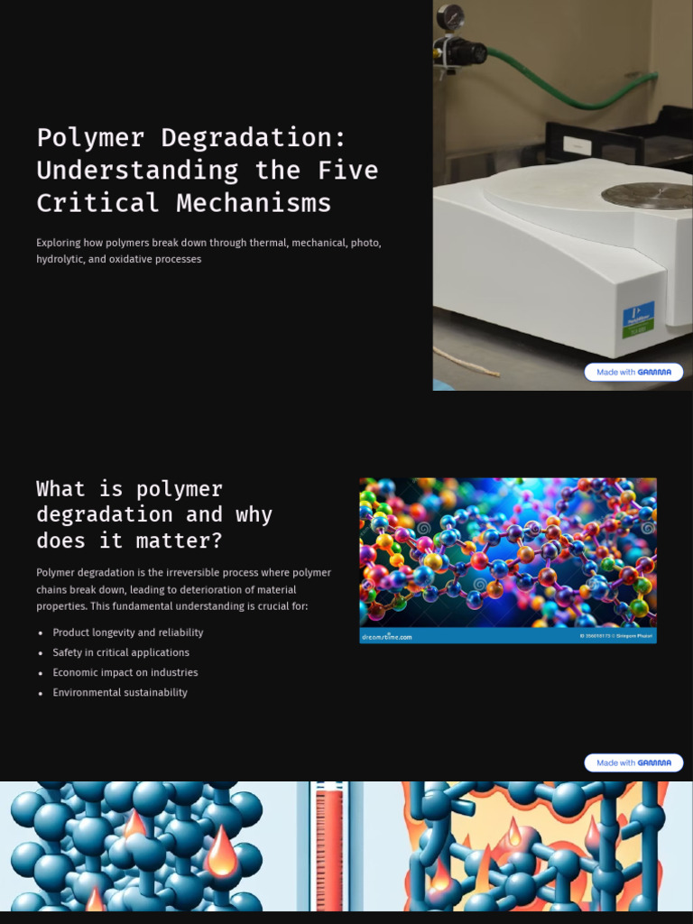 Polymer Degradation: Key Mechanisms Explained | PDF | Polymers ...
