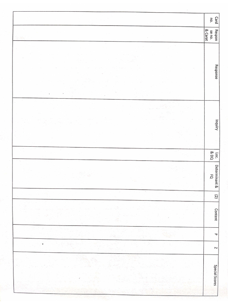 RIBT Response Sheet and Structural Summary | PDF