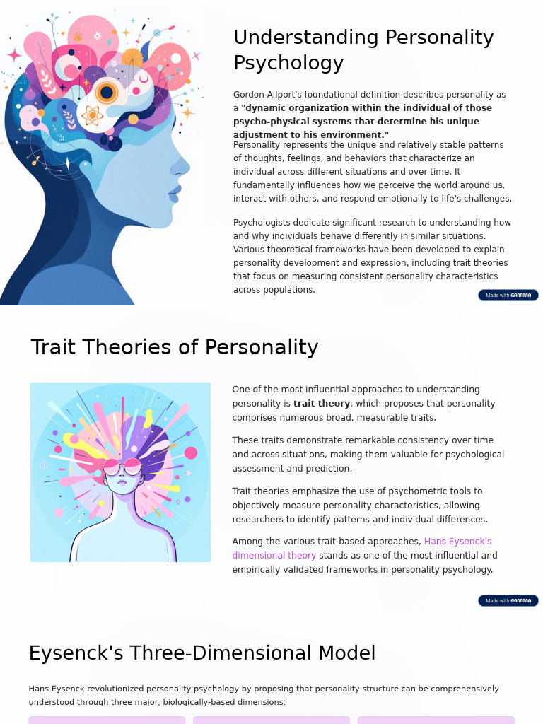 Understanding Personality Psychology | PDF | Personality Psychology | Psychology