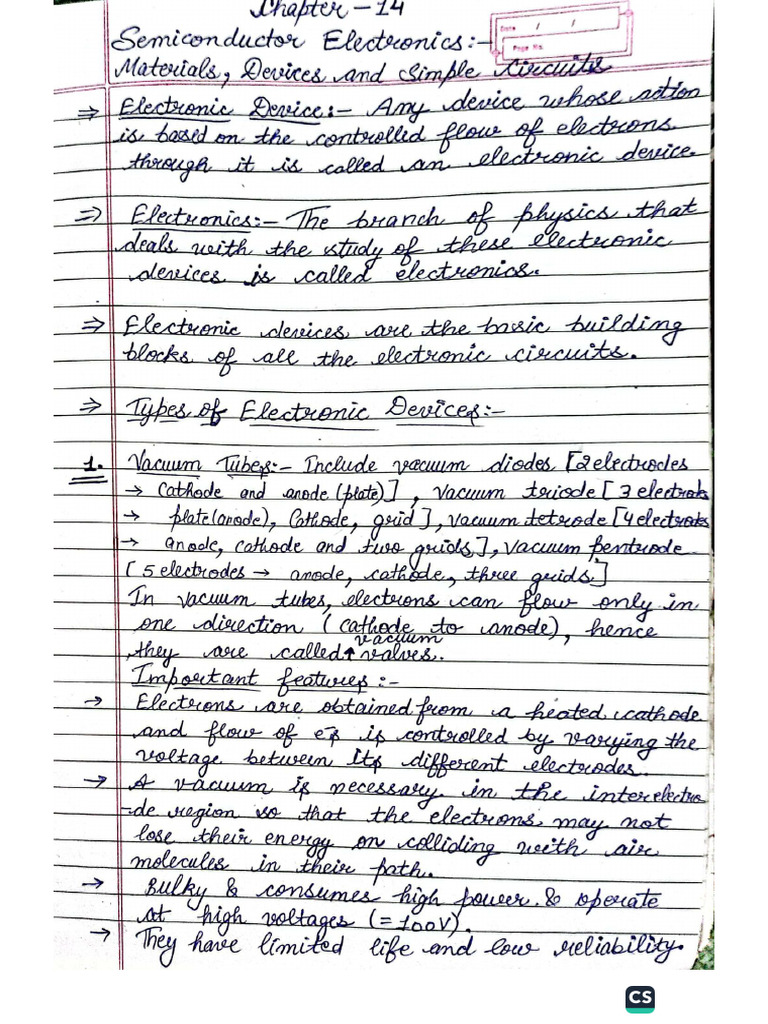 Semiconductor Electronics Notes | PDF