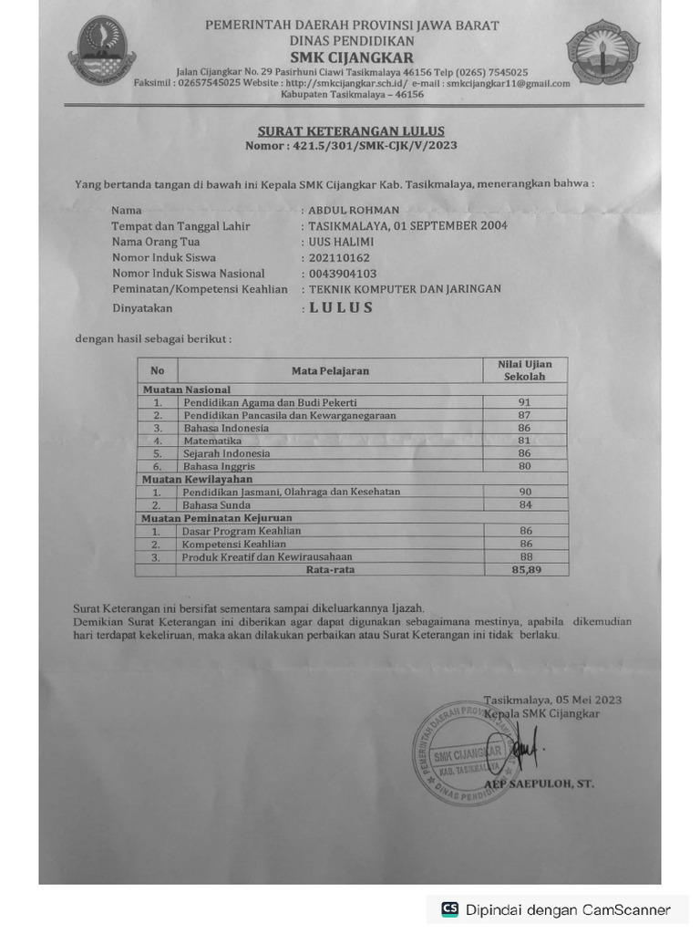 Sertifikat Abdul Rohman | PDF