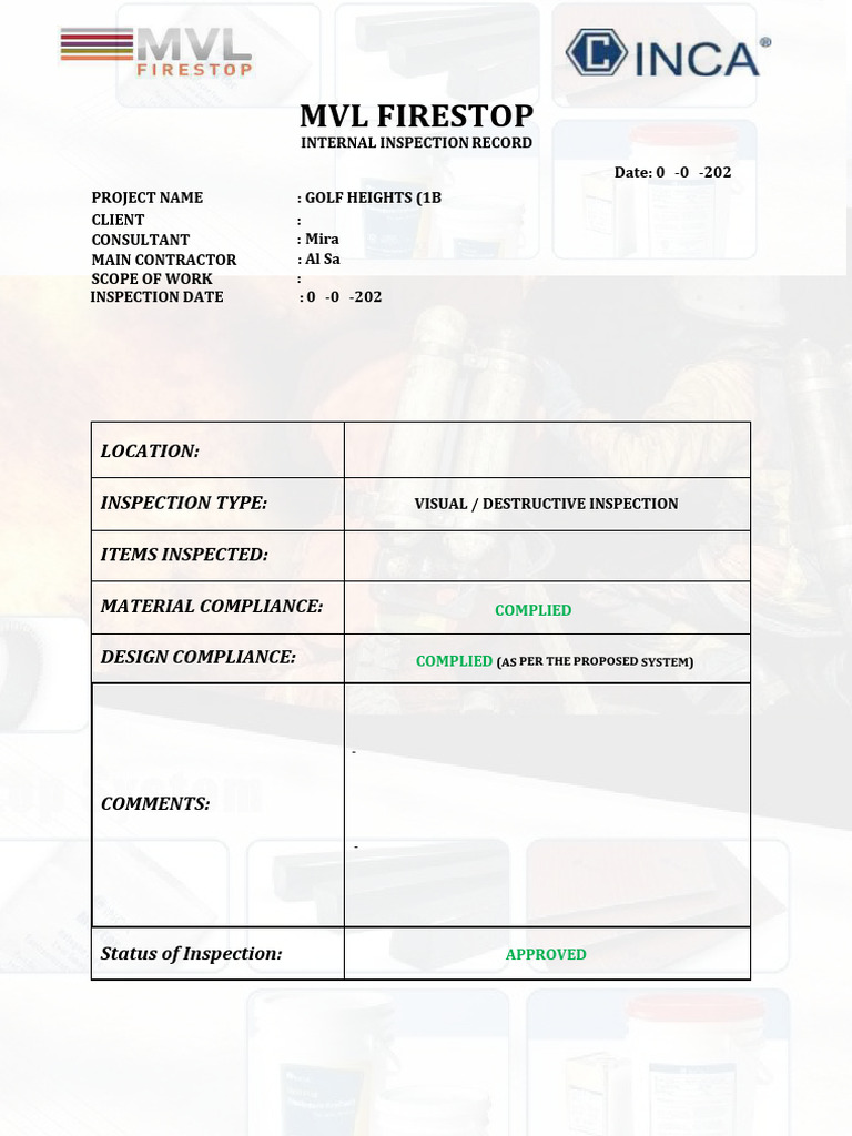 MVL Firestop Inspection Report | PDF