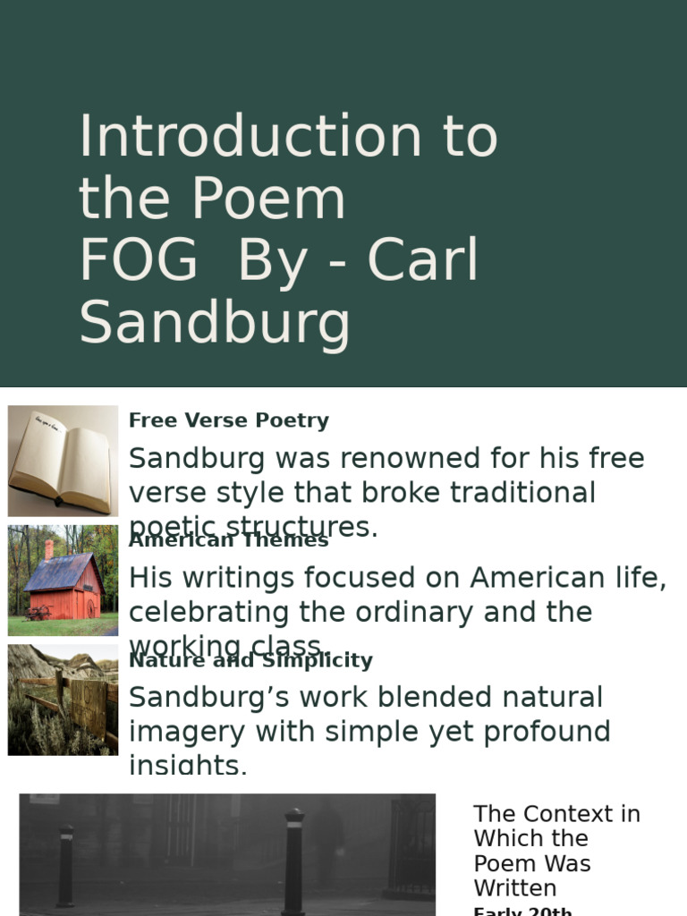 Analysis of Carl Sandburg's "Fog" Poem | PDF
