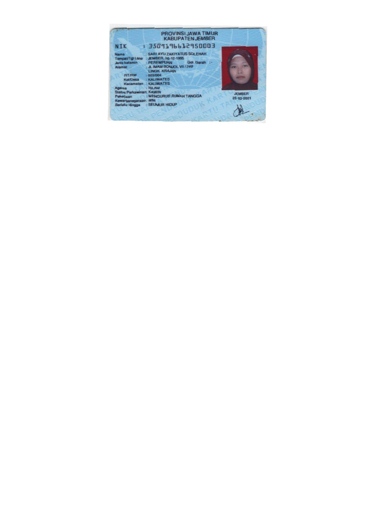 Scan Kartu Identitas Ktp Atau Sim | PDF