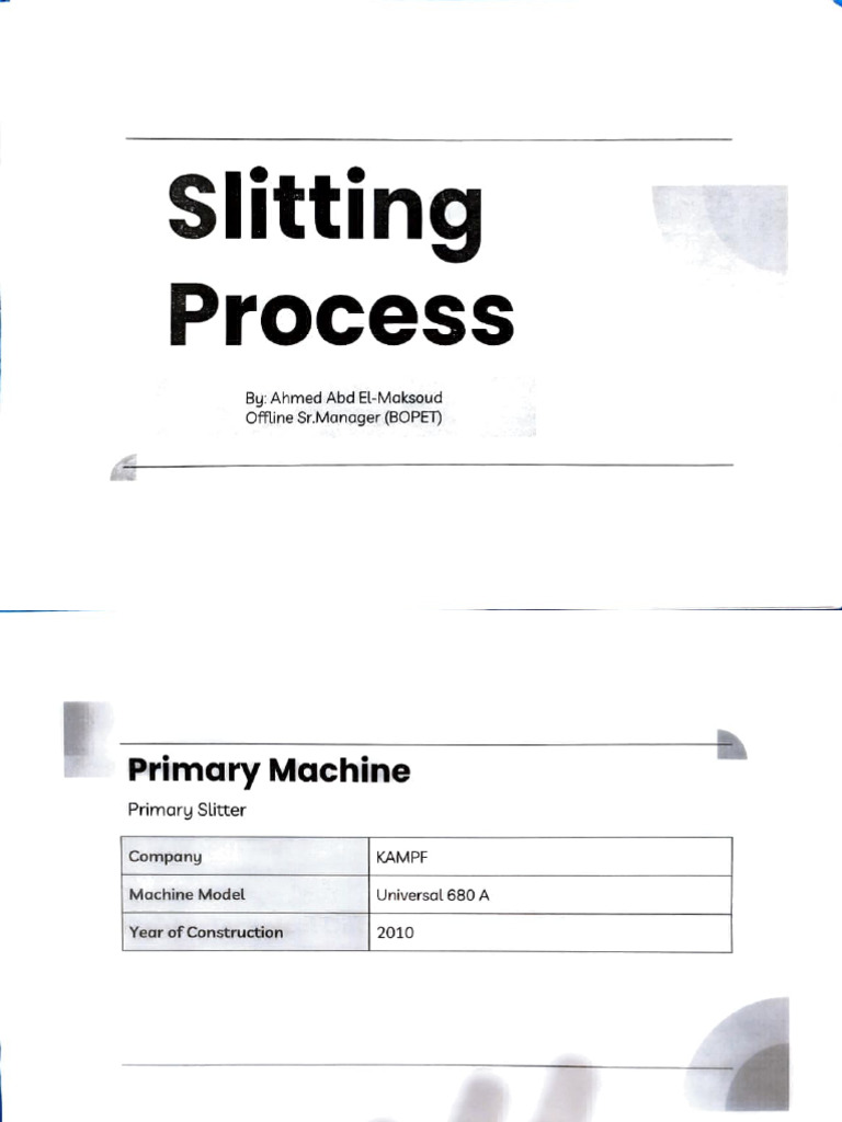 Primary Slitter | PDF
