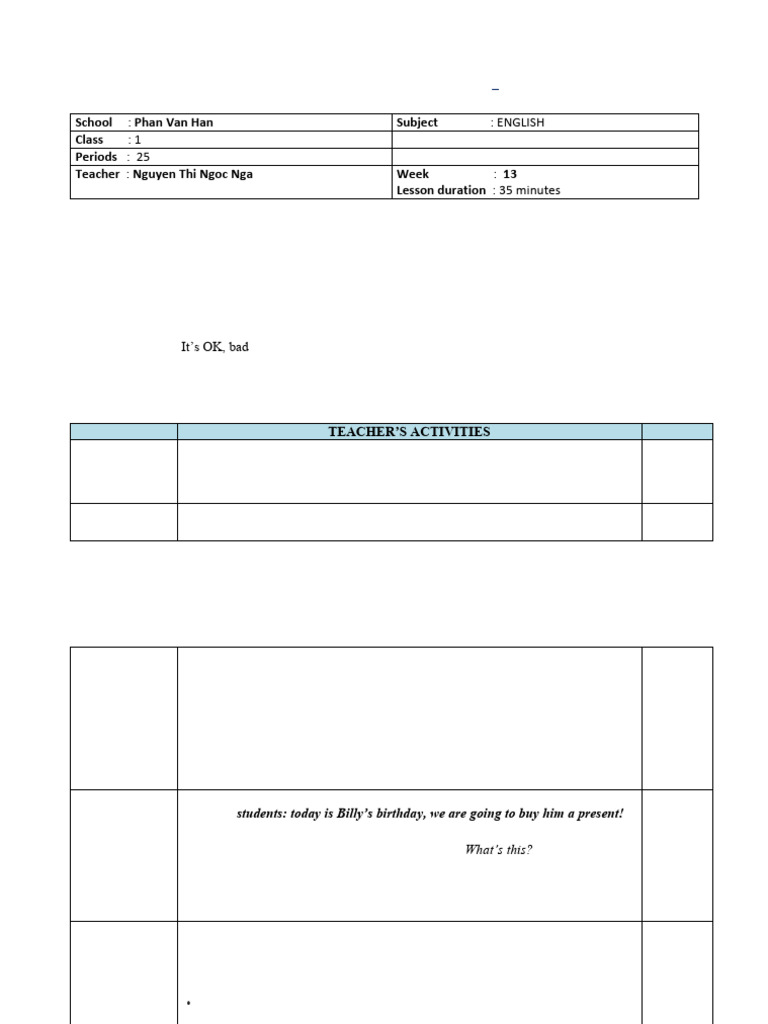 Grade 1 English Lesson Plan: Toys | PDF | Phonics | Letter Case