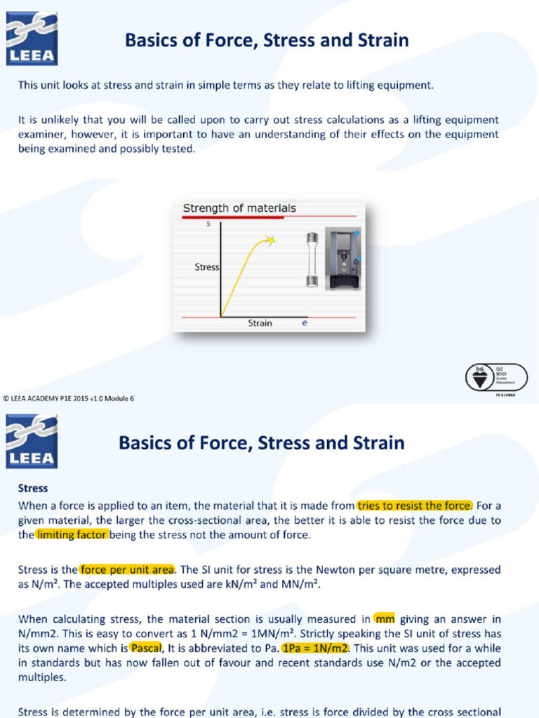 6 Basic Force Strees and Strain | PDF