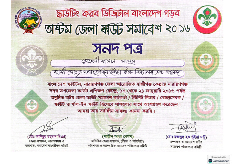 Scout Certificate | PDF