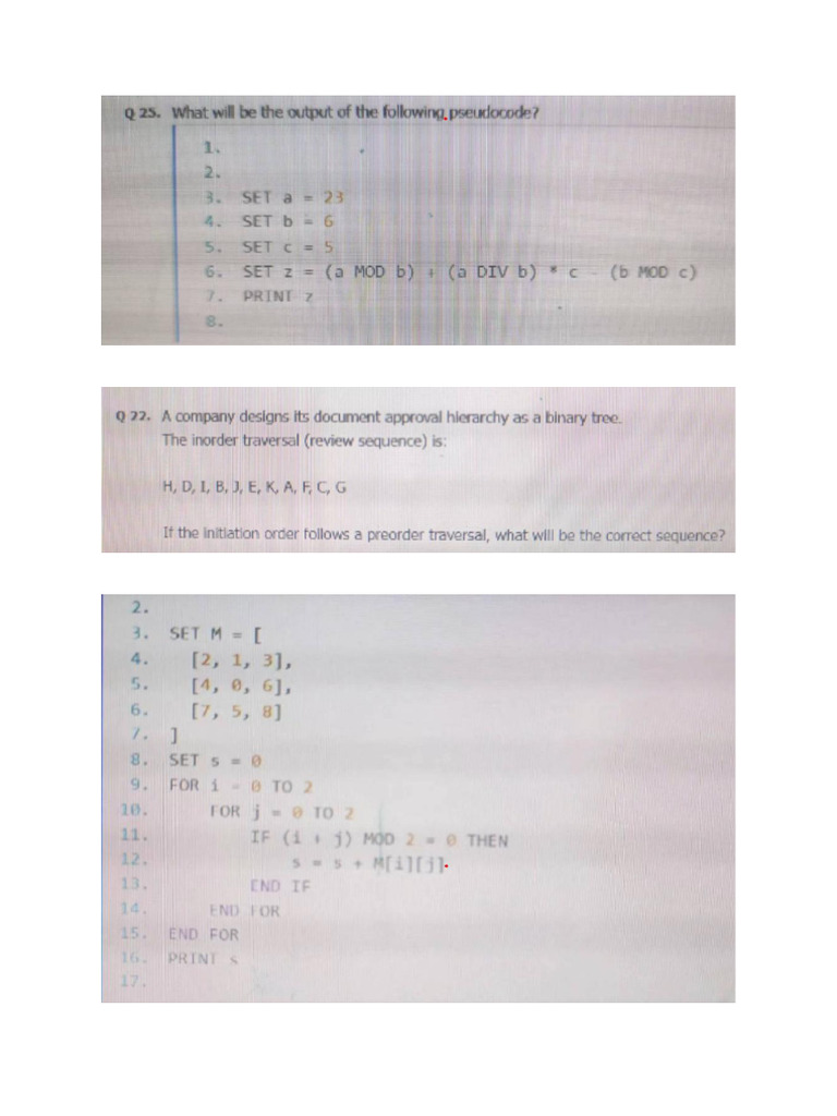 Pseudo Codes and IT Fundamentals | PDF