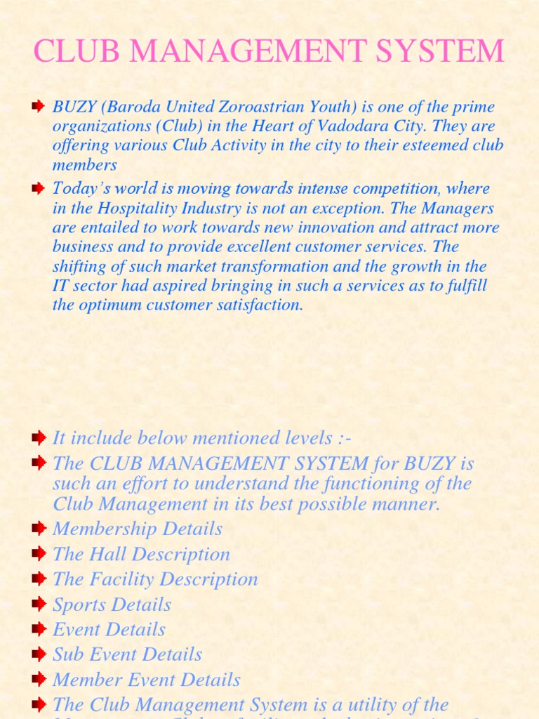 Club Management System 1 | PDF | Data Type | Data Management