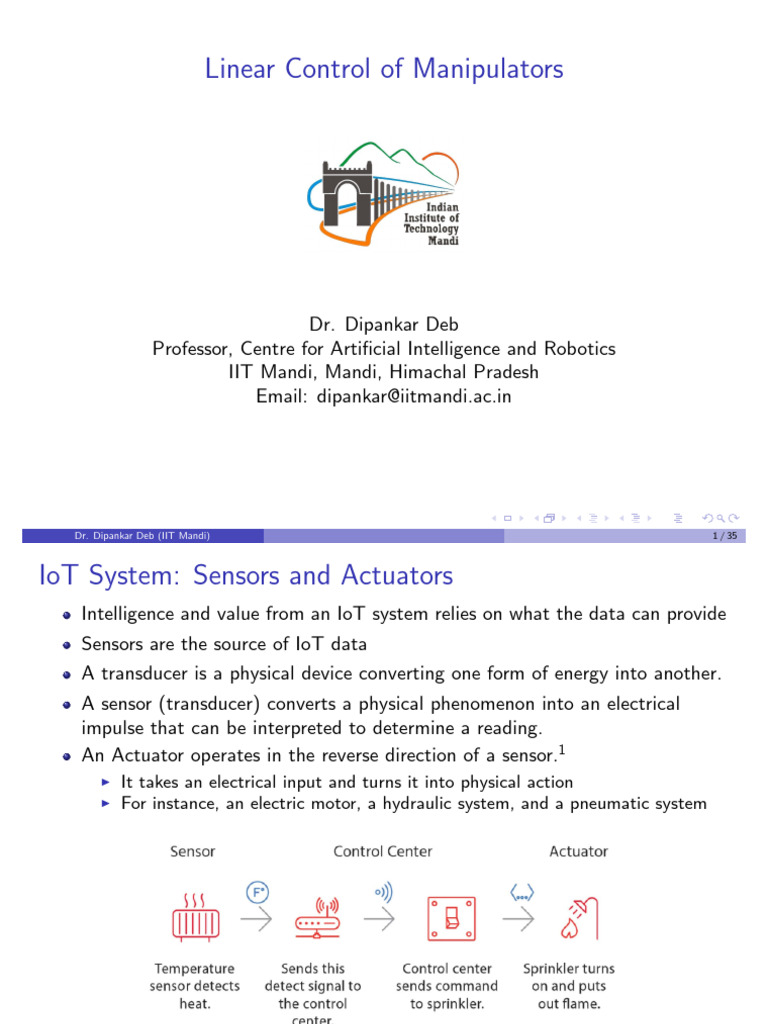 Control Fo Robotic Manupulators | PDF