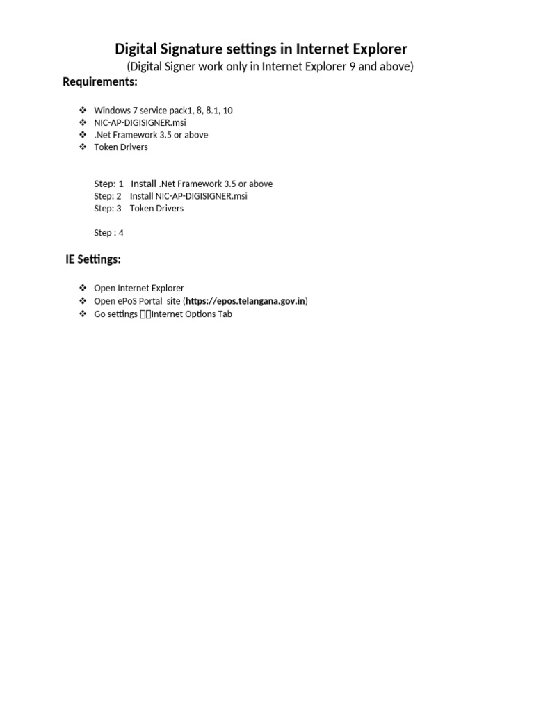 Configure Digital Signatures in IE | PDF | Internet Explorer | Ibm Pc ...