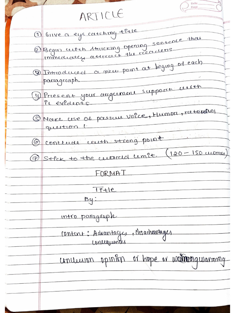 Article Class 12 | PDF