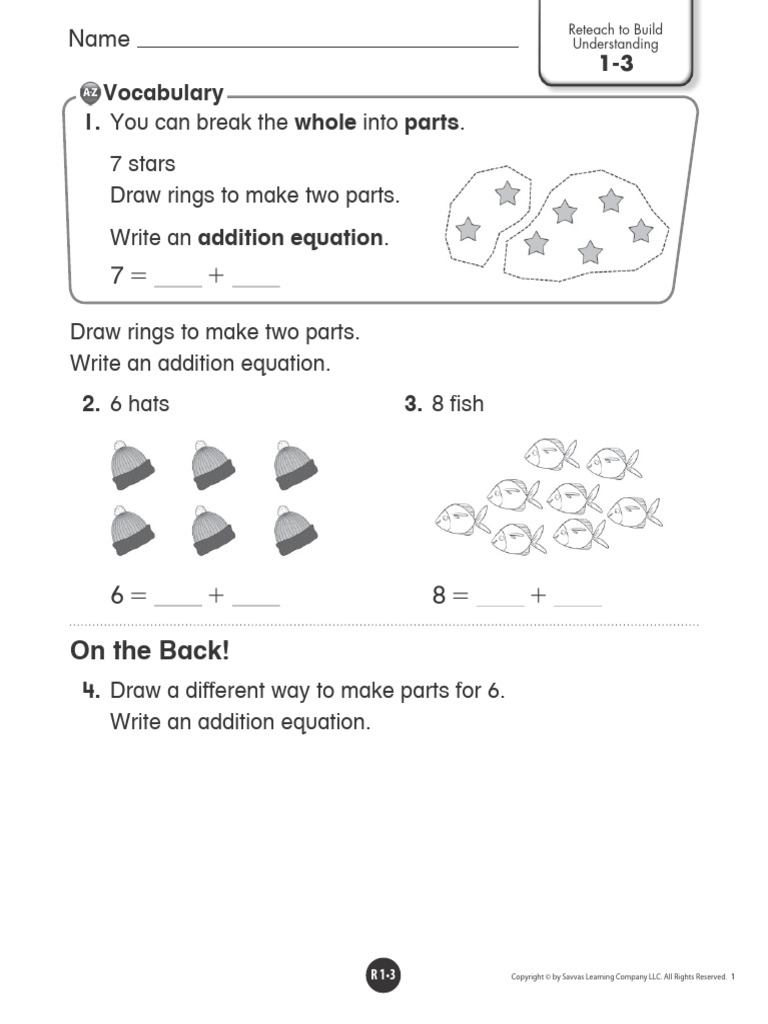 1-3 - Reteach To Build Understanding | PDF