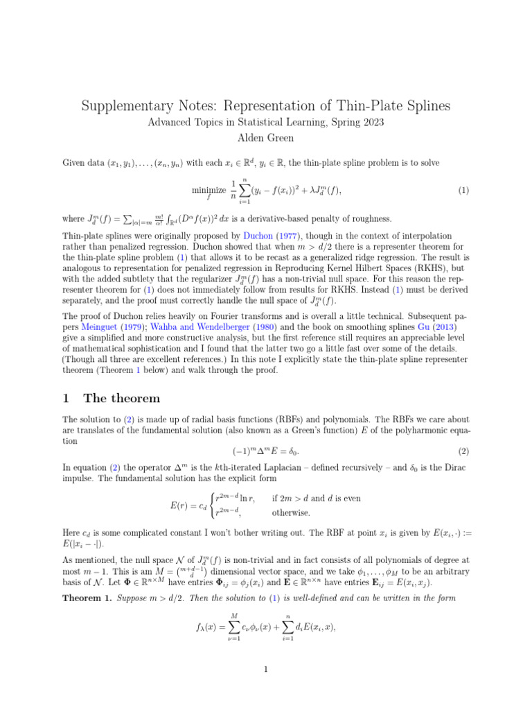 Tps Rkhs | PDF | Algebra | Linear Algebra