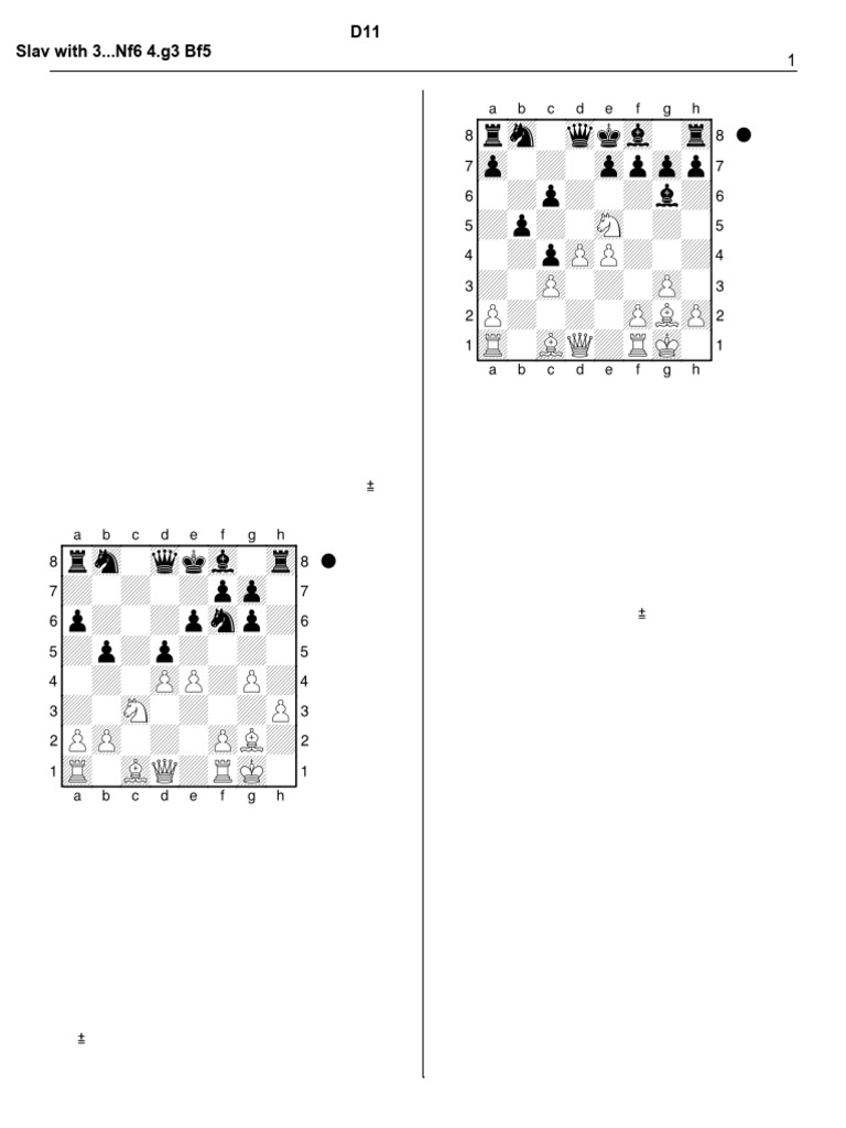Slav Defense Strategies and Tactics | PDF | Chess Theory | Traditional ...