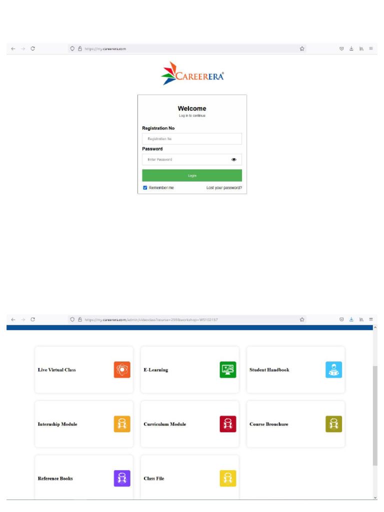 Careerera Learning Management System Login Manual | PDF