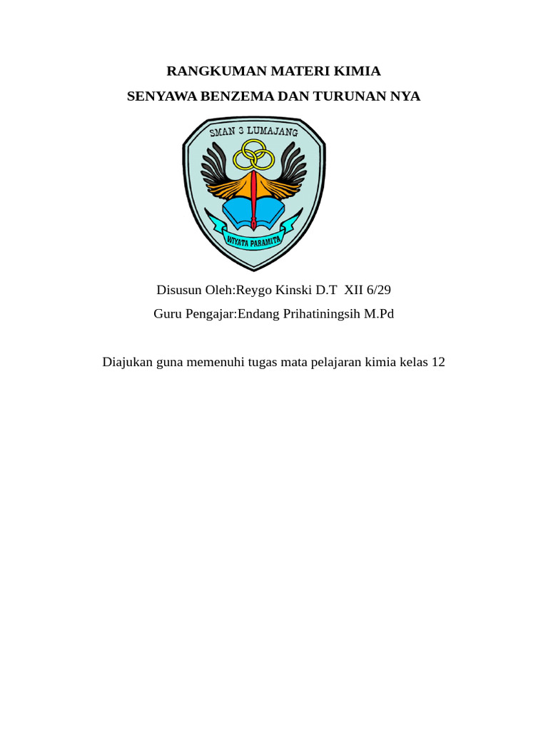 HALAMAN COVER TUGAS KIMIA Revisi | PDF