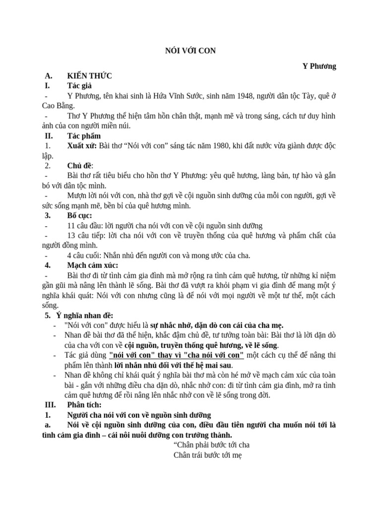 Nói V I Con | PDF
