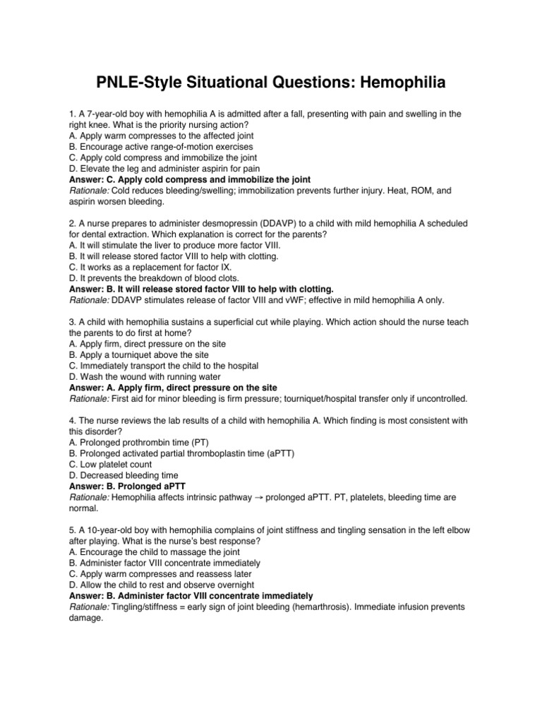 Pediatric Hemophilia Management Guide | PDF | Haemophilia | Bleeding