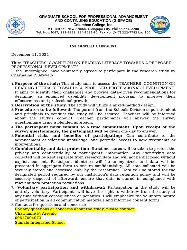 Appendix L Letter To The Head of Agency | PDF | Literacy | Syllable