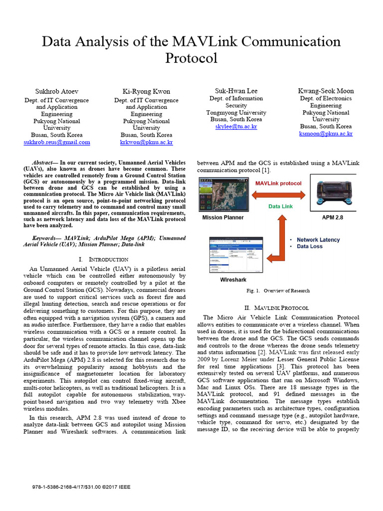 Data Analysis of The MAVLink Communication | PDF | Unmanned Aerial ...