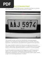 Philippine Motorcycle Plate Number Guide | PDF | Vehicle Registration ...