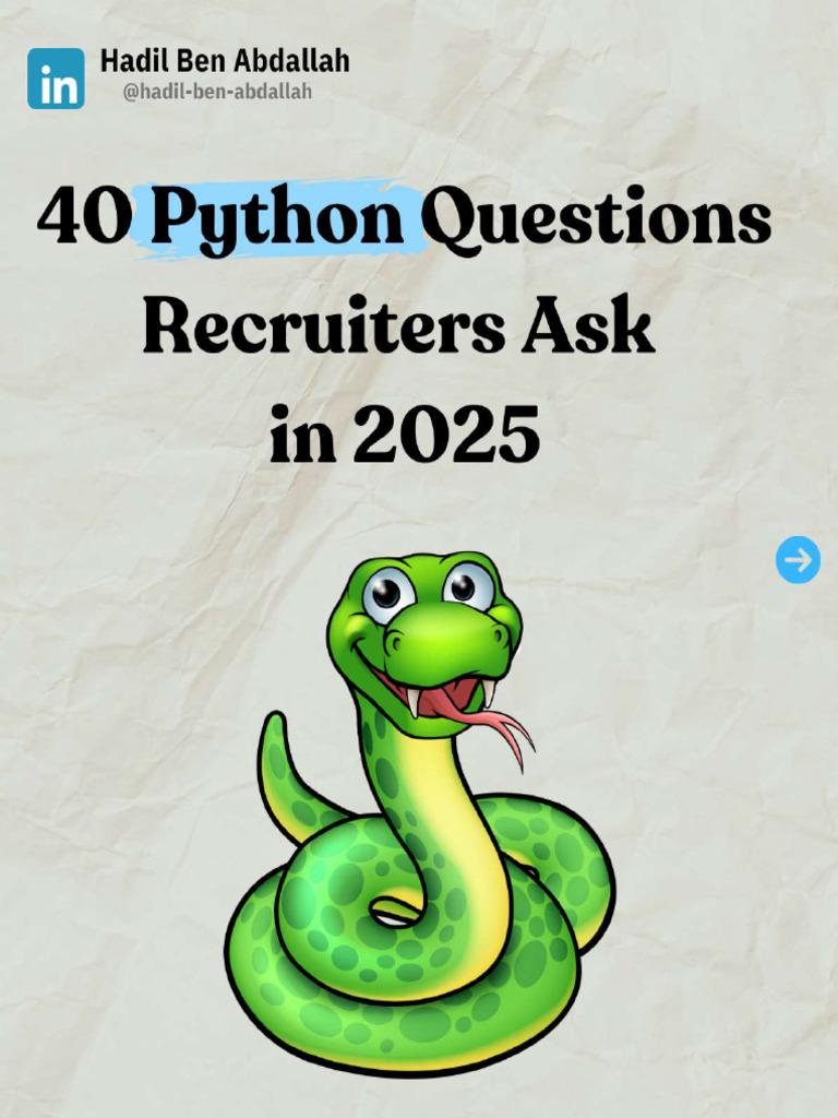 40 Python Interview Questions | PDF