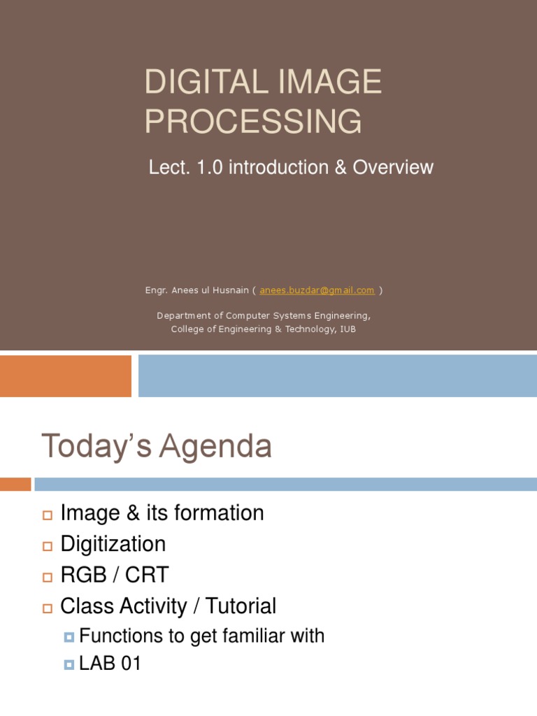 Introduction to Digital Image Processing | PDF
