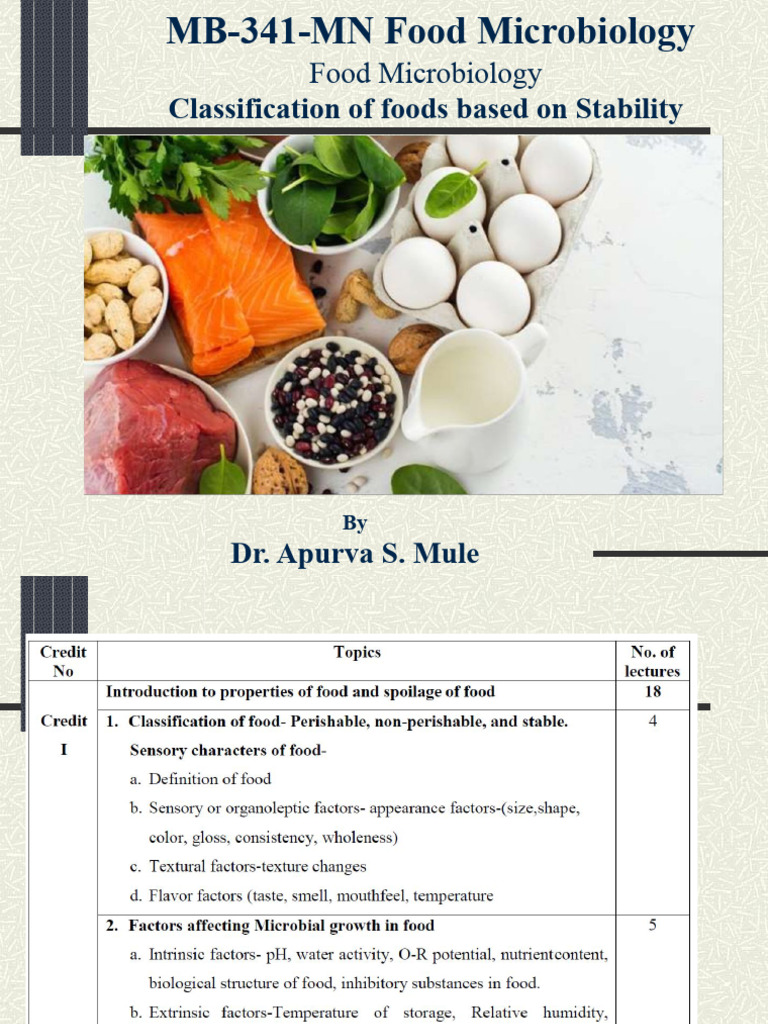 1food Classification | PDF | Food Storage | Foods