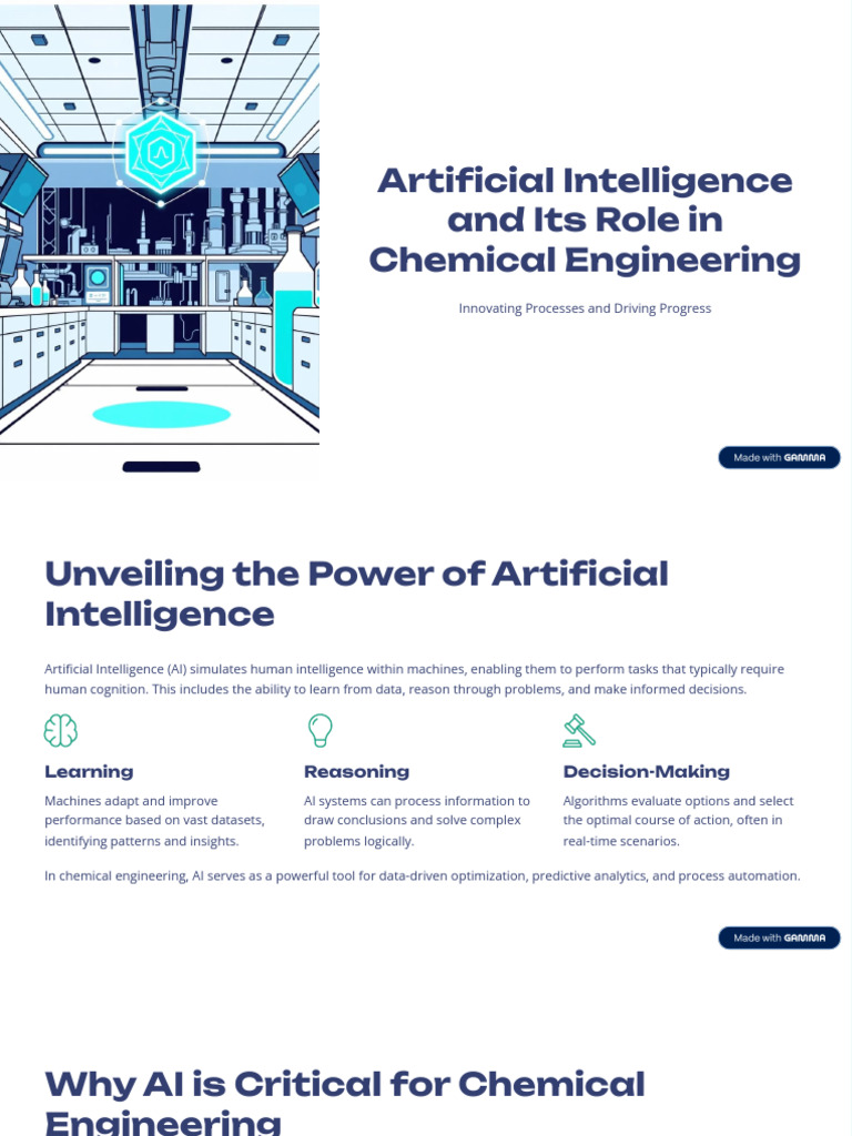 AI Innovations in Chemical Engineering | PDF | Artificial Intelligence ...