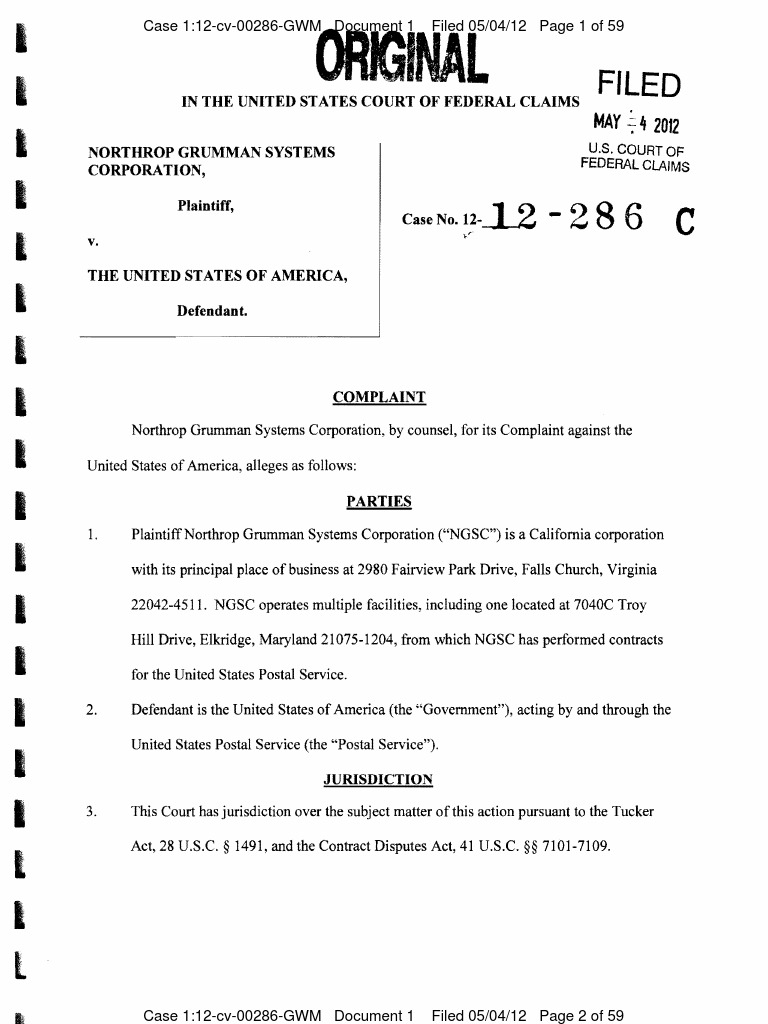 Northrop Grumman Flats Sequencing System Litigation | PDF