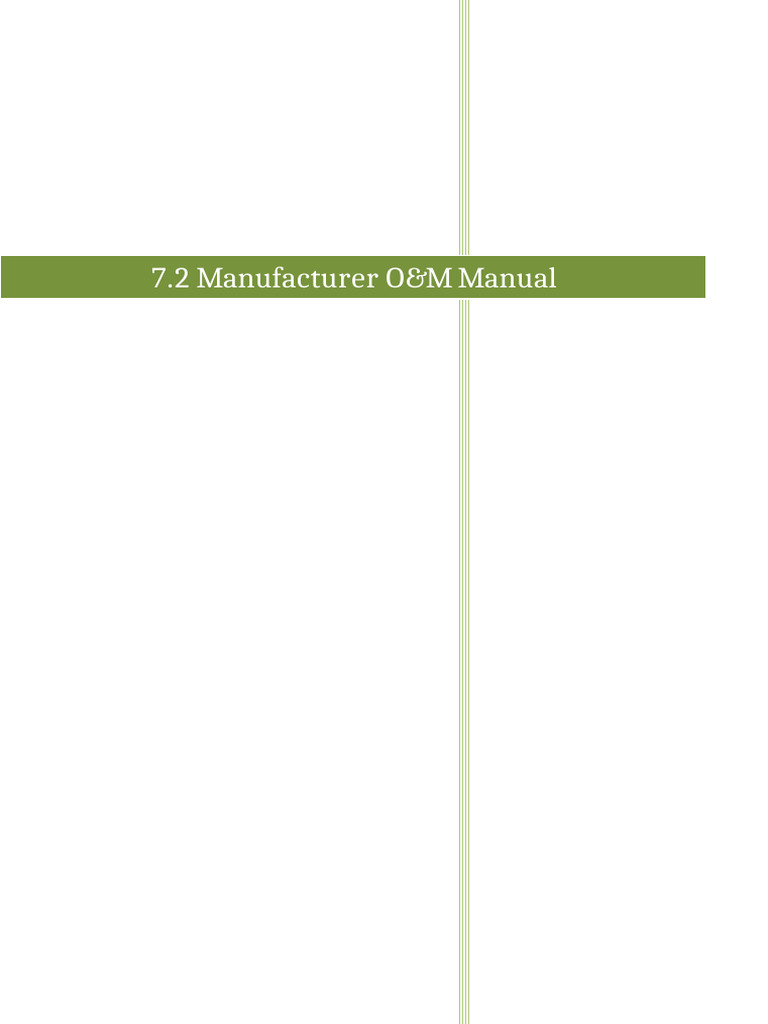 02 7.2 Manufacturer O&M Manual 1 | PDF